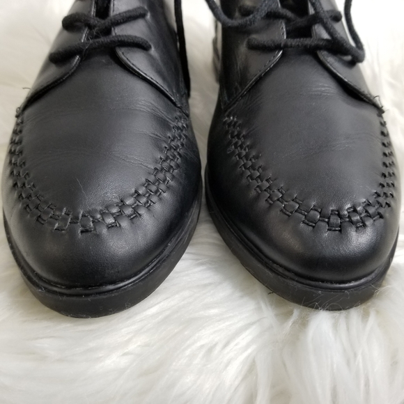 Sporto | Shoes | Sporto Black Leather Lo Profile Hipster Booties 7h ...